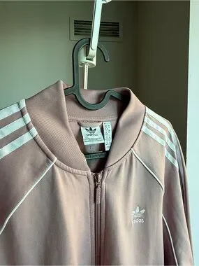 adidas | Jackets & Coats | Adidas 2xl Dusty Rose Velvet Track Jacket ...